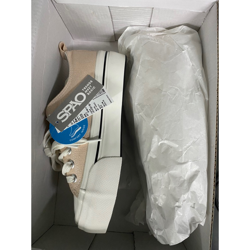 NEW Ready Spao Highlight Shoes Sneakers Beige size 36 (for 220mm or ...