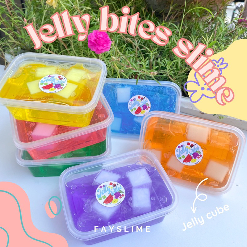 Jelly Bites slime with jelly cube| Jelly clear slime | Jelly slime ...