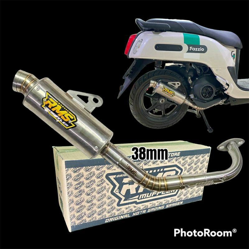 Rms MUFFLER FAZZIO EXHAUST ROUND BEST3 DIAMETER 38MM | Shopee Philippines