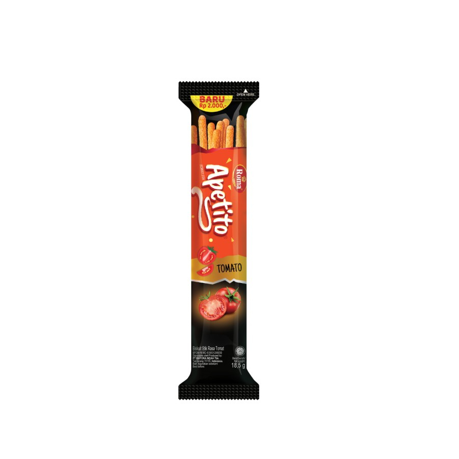 Roma APETITO TOMATO Flavored Biscuit STICK 18.5gr | Shopee Philippines