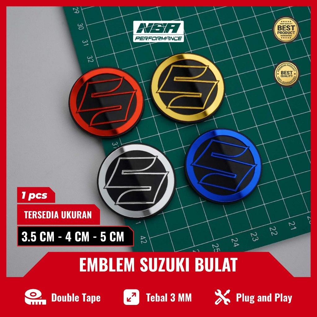 NSA 1PCS EMBLEM SUZUKI GSX R15 SATRIA F150 LOGO SUZUKI RAISED NOT ...