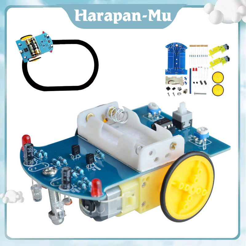 DIY Kit Robot Tracking Line Follower Smart Car Educational Smart Car ...