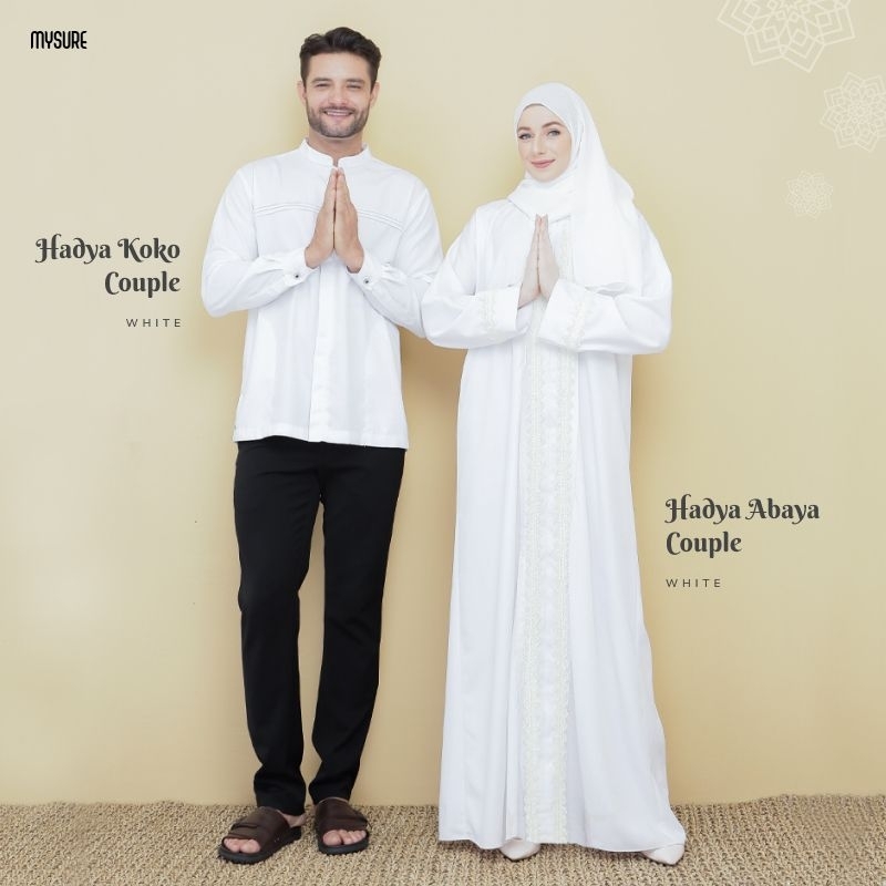 Hadya Abaya And Koko Couple | Gamis Abaya And Koko Adult Long Sleeve ...