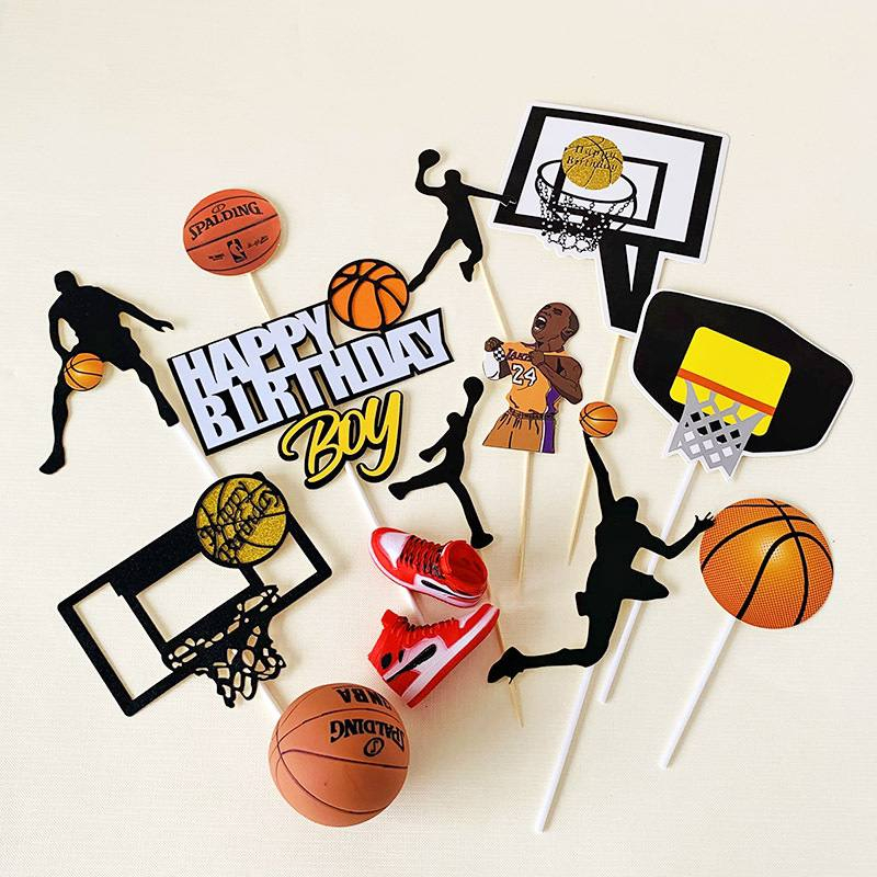 CAKE TOPPER BASKETBALL THEME BASKETBALL RING BASKETBALL SPORT SHOES ...
