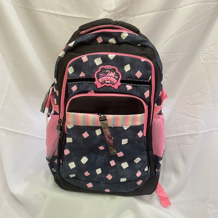 Silver School Backpack Original TypographyGirl | Shopee Philippines