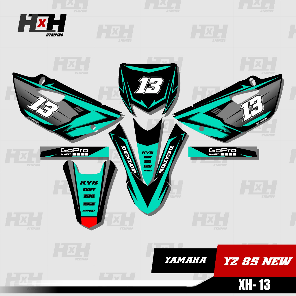 Sticker Striping Sticker Decal Variation YZ 85 Motif Racing XH-13 ...