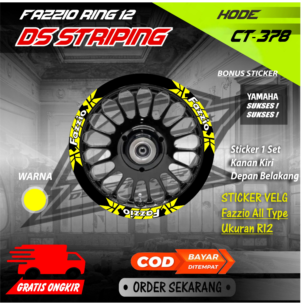 Ct-378 rim Cutting stickers, good variations of Fazzio Ring 12 rim ...