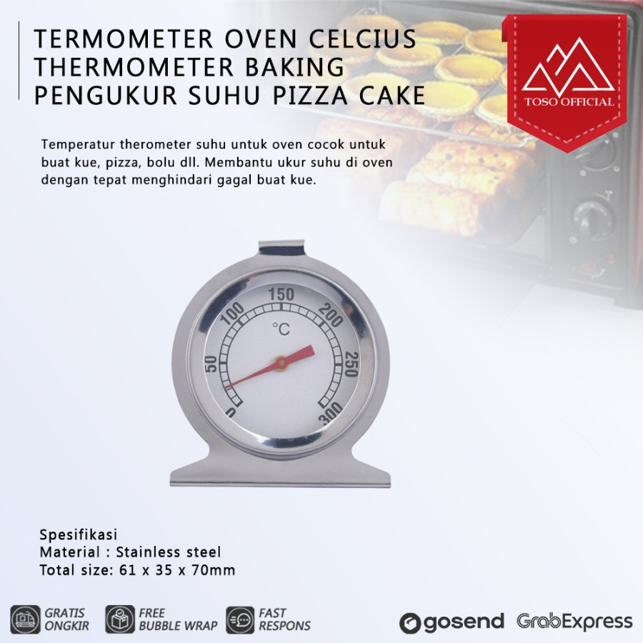 Celsius Oven Thermometer Baking Thermometer Pizza Cake Temperature Measuring | Shopee Philippines