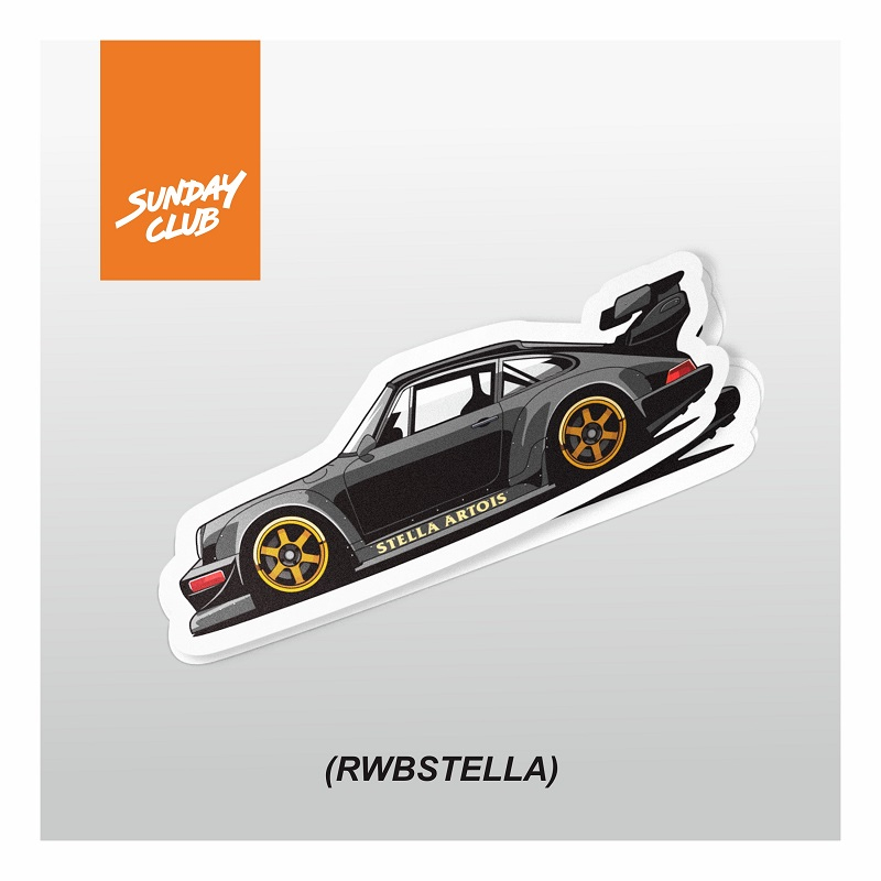 Sunday Club - Sticker Unit RWB STELLA JDM Car Porsche Hot Wheels ...