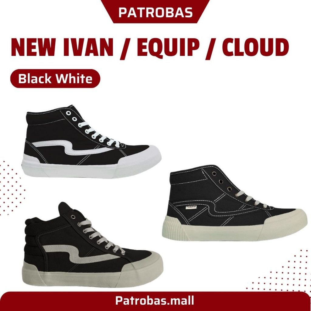 Patrobas New Ivan Shoes Equip/ Cloud High Original Petrobas High Black and White/ | Shopee ...