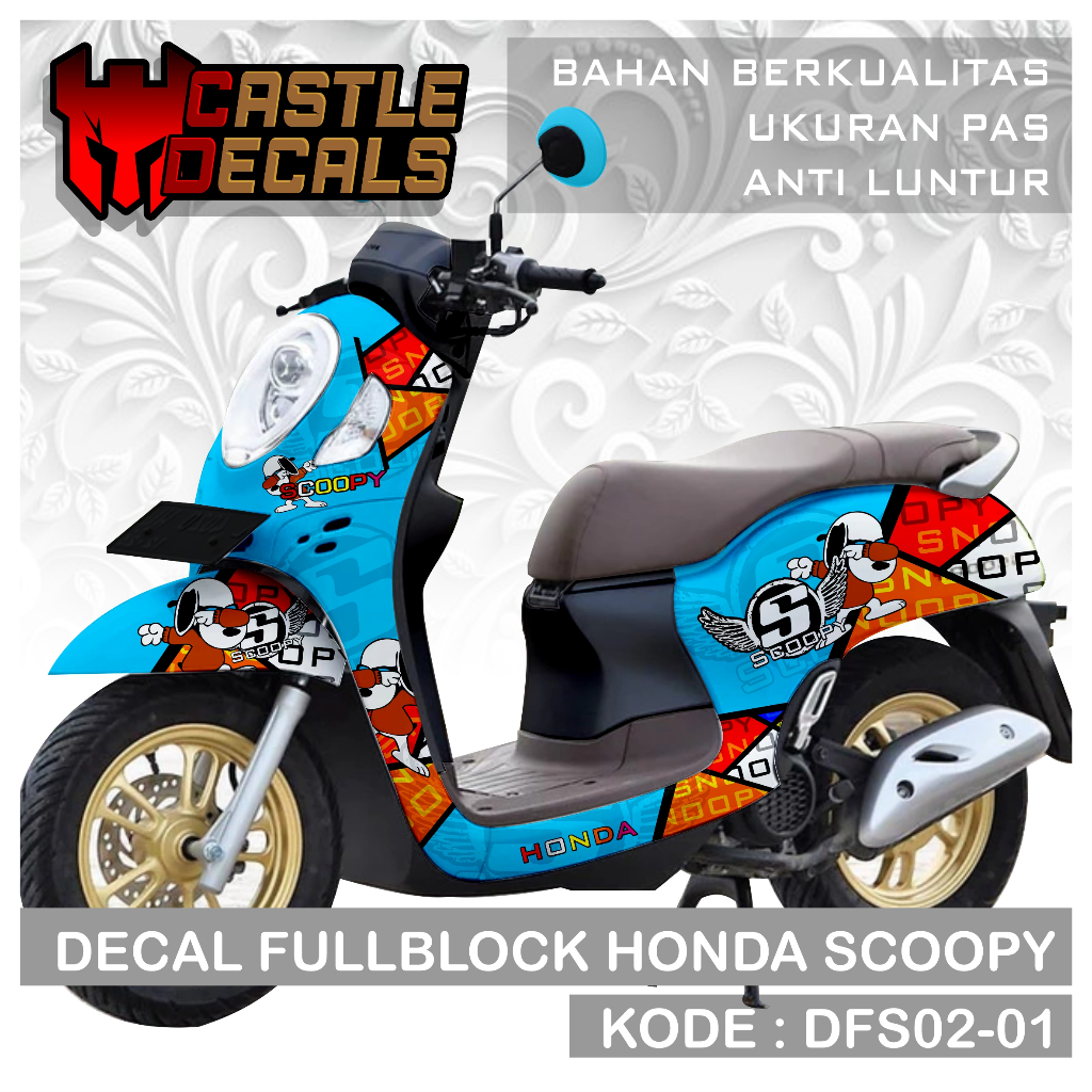Sticker DECAL SCOOPY STICKER FULL BLOCK - STICKER ALL NEW SCOOPY 2021 ...