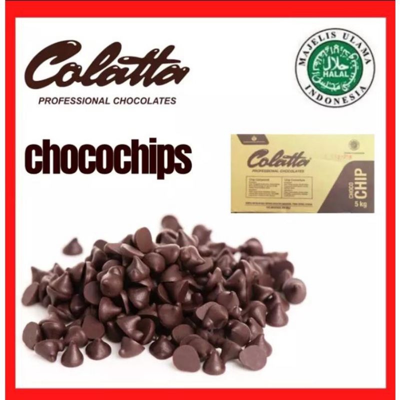 Colatta Choco chips mini repack 100gram chocolate chocochips | Shopee ...