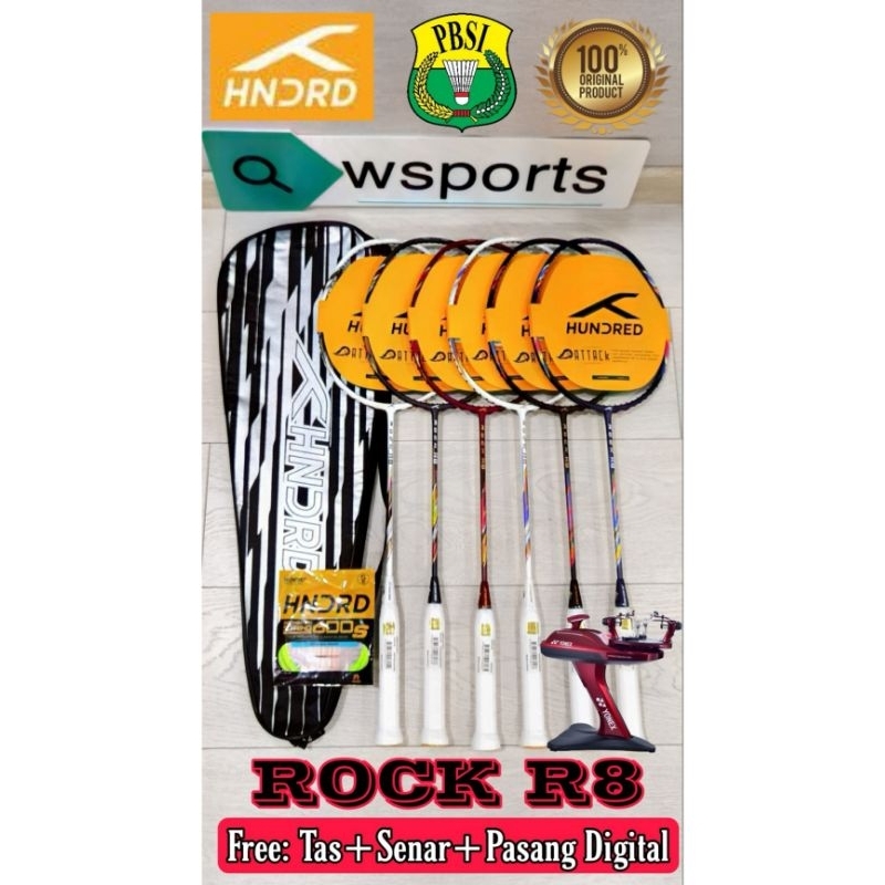 Original HNDRD ROCK R8 R9 Badminton Racket | Shopee Philippines