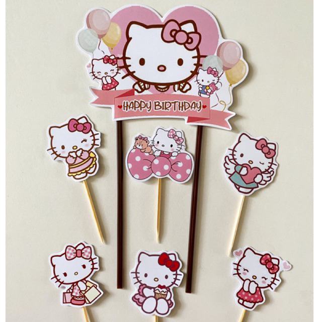 HELLO KITTY TOPPER 001 / CAKE TOPPER HELLO KITTY 001 / HELLO KITTY CAKE ...