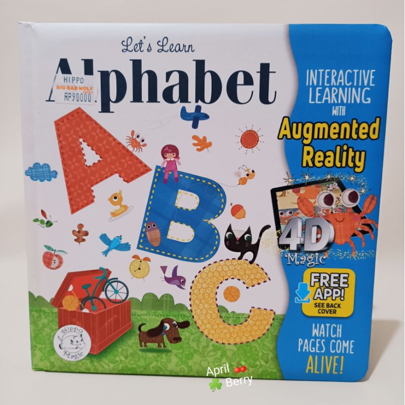 Little Hippo Children's Book - Let's Learn Alphabet ABC - Board Book - 4D Augmented Reality ...