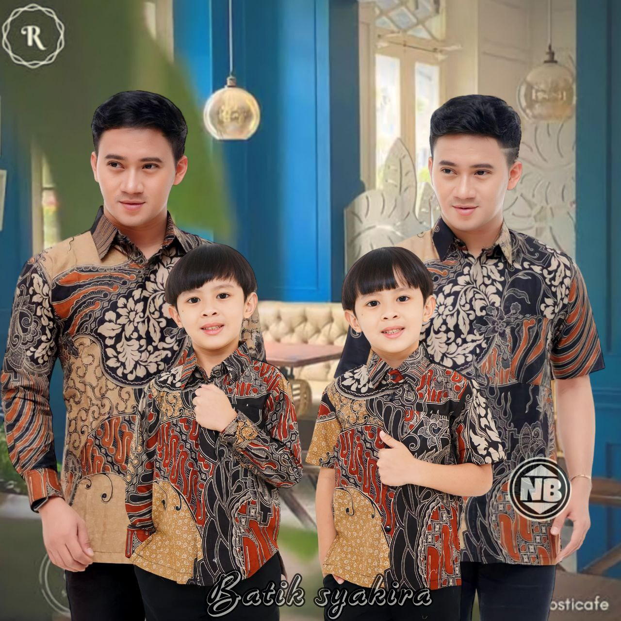 New Couple sweet || Couple Batik Father And Son Batik Brown Stamp Sogan ...