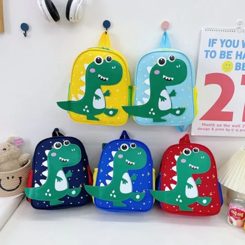 Cute Kindergarten And Early Childhood dino Teeth Backpack | Shopee ...