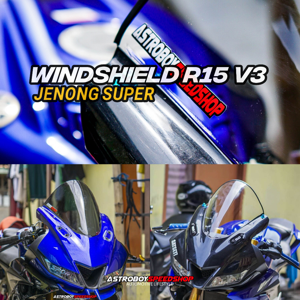 Visor WINDSHIELD JENONG SUPER R15 V3 PLUG AND PLAY | Shopee Philippines