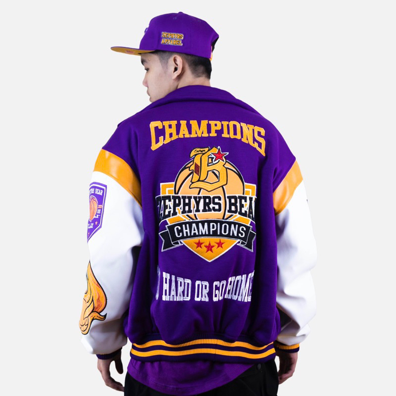 Varsity Jacket CHAMPIONS Basketball Full Embroidery | Shopee Philippines