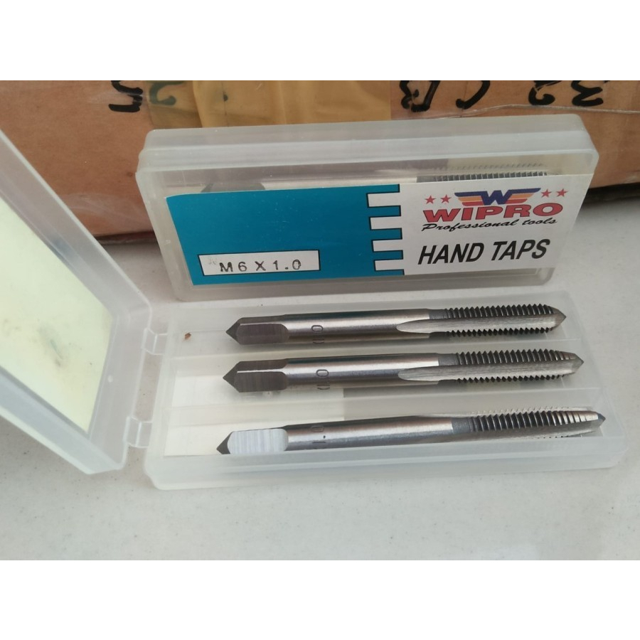 Handtap / Tapping Hand Tap Tool set 3pcs M6 x 1.0 WIPRO | Shopee ...