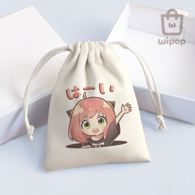 Pouch CANVAS Drawstring ORGANIZER ANIME MOTIF SPY X FAMILY | Shopee ...