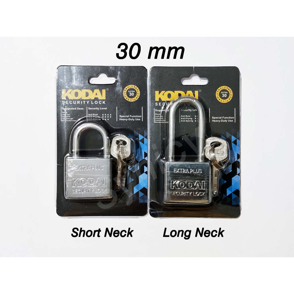 Kodai Padlock 30 mm Long Short Neck / Original Padlock Short Long Neck ...