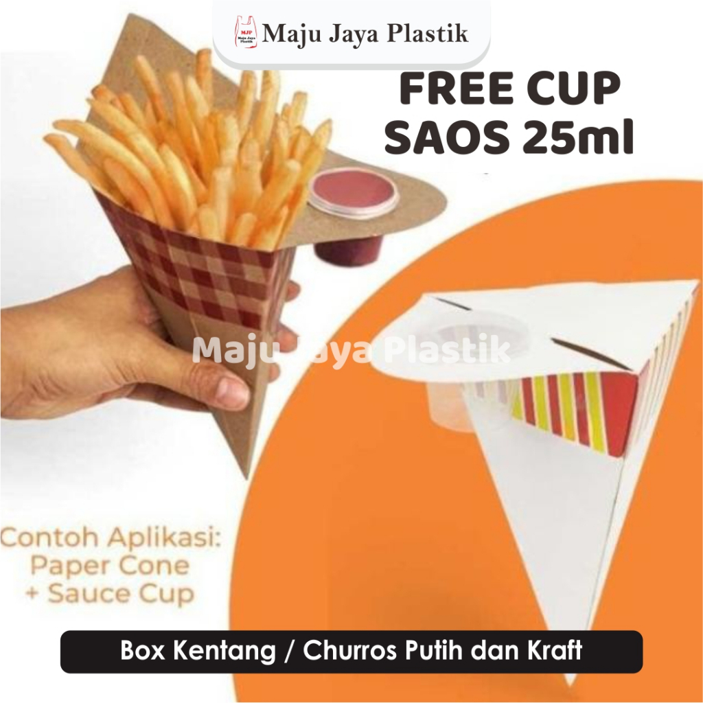 Box FriedKentang Chicken Churros Box French Fries FREE CUP SAUCE French ...