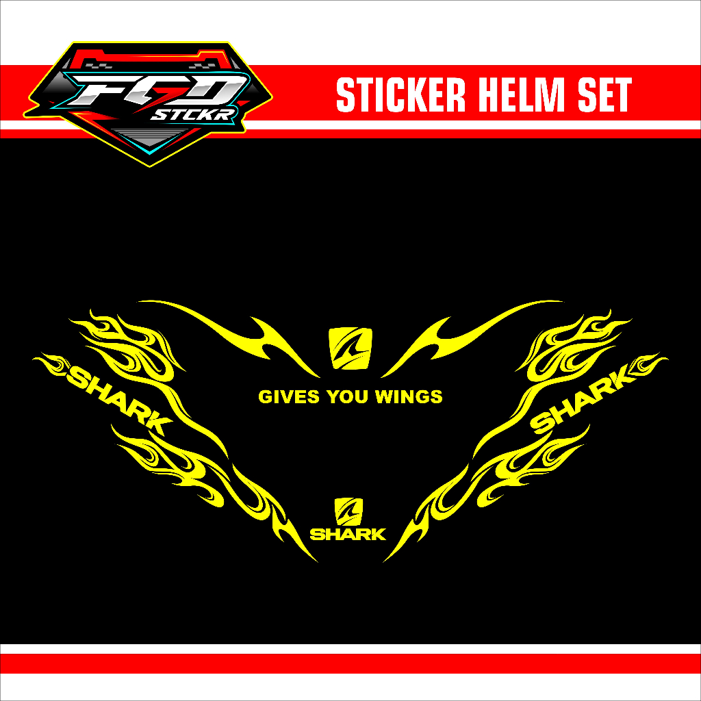 Helmet Sticker - CUTTING Helmet FLAME Sticker SET | Shopee Philippines