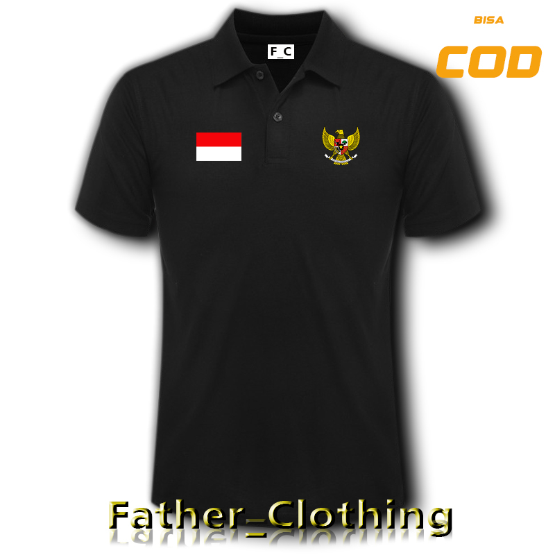 MERAH Garuda Indonesia Short Sleeve Polo-Shirt for Men Women's/ Red and ...