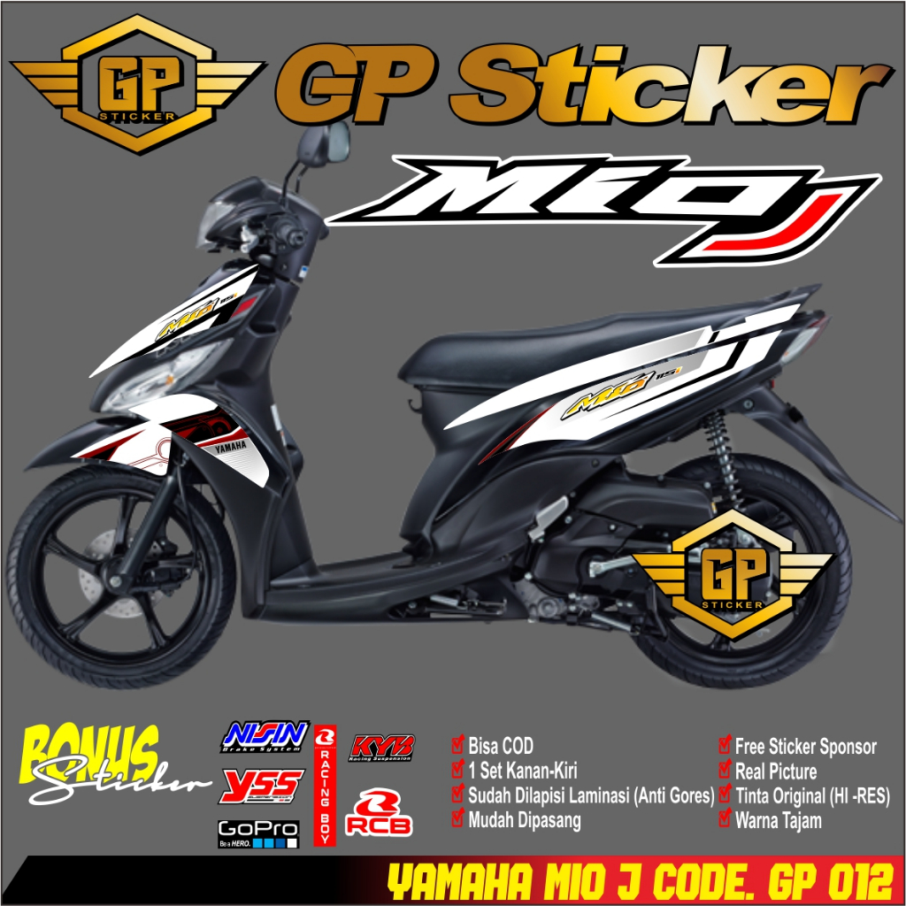 Mio GT/MIO J Motorcycle STRIPING RACING Variation MIO J MOTOR STRIPING ...