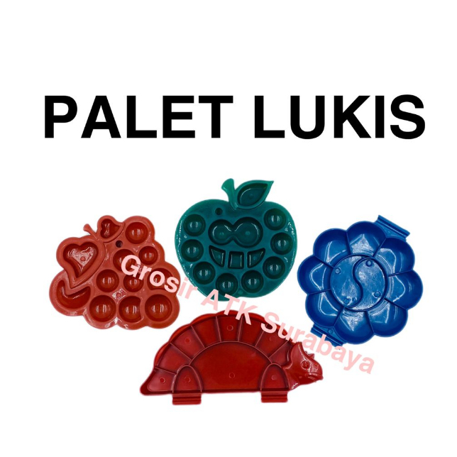 Pallete Pallet, Cute Watercolor Painting Plate, Apple Grape, Sakura ...