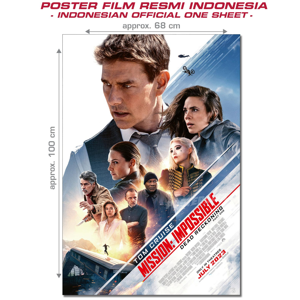 MISSION Movie Poster: IMPOSSIBLE - DEAD RECKONING PART 1 - original ...