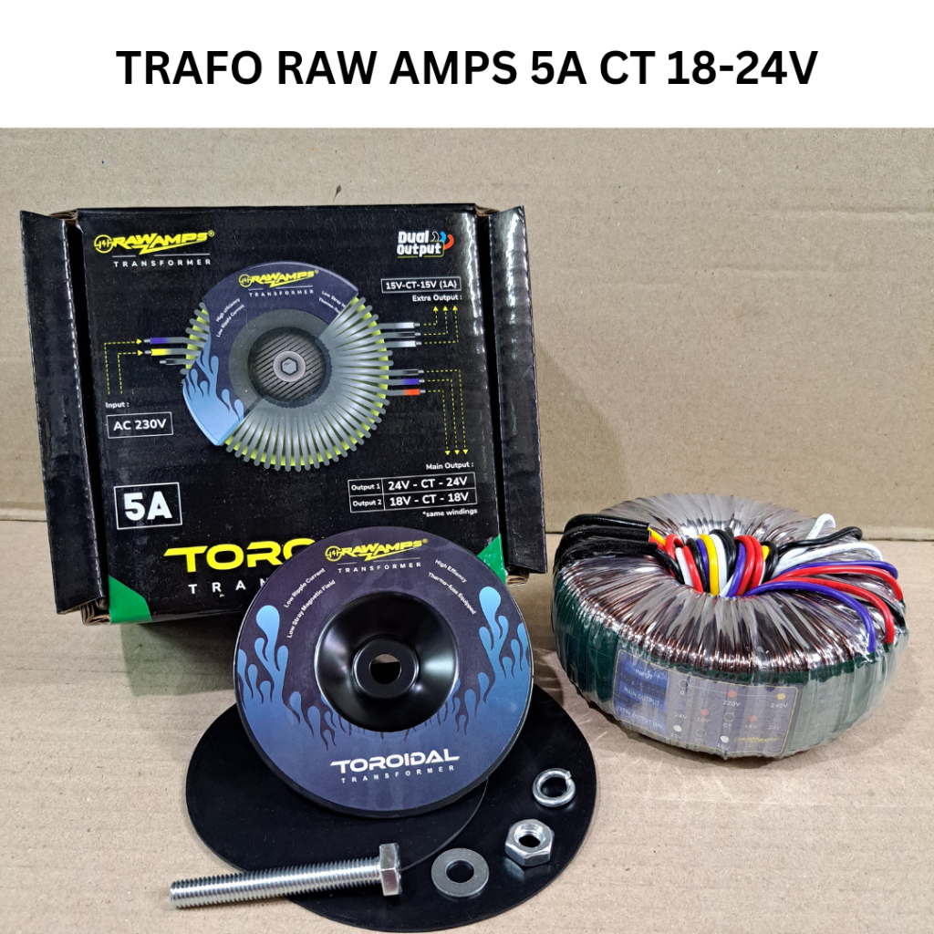 Raw AMPS 5A 5 Ampere CT 18V 24 Volt Donut Toroidal Transformer | Shopee ...