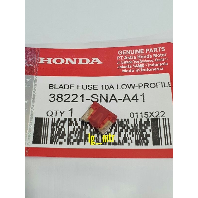 Fuse BLADE MINI Plug Without Legs 10A LOW PROFILE ADV 160 BEAT LED ...