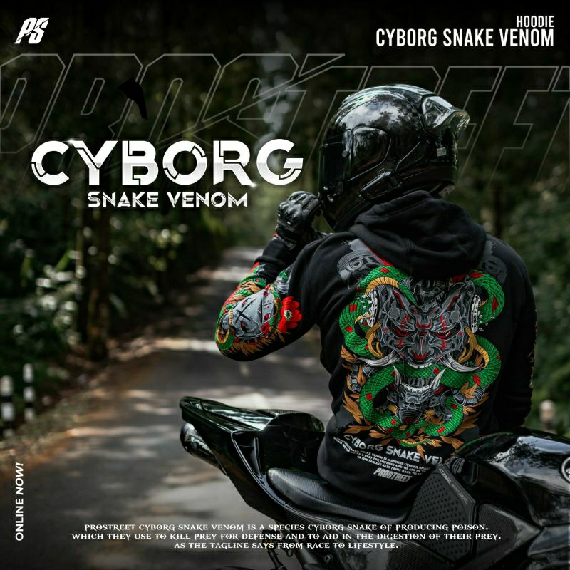 Motorcycle HOODIE PROSTREET CYBORG SNAKE VENOM | Shopee Philippines