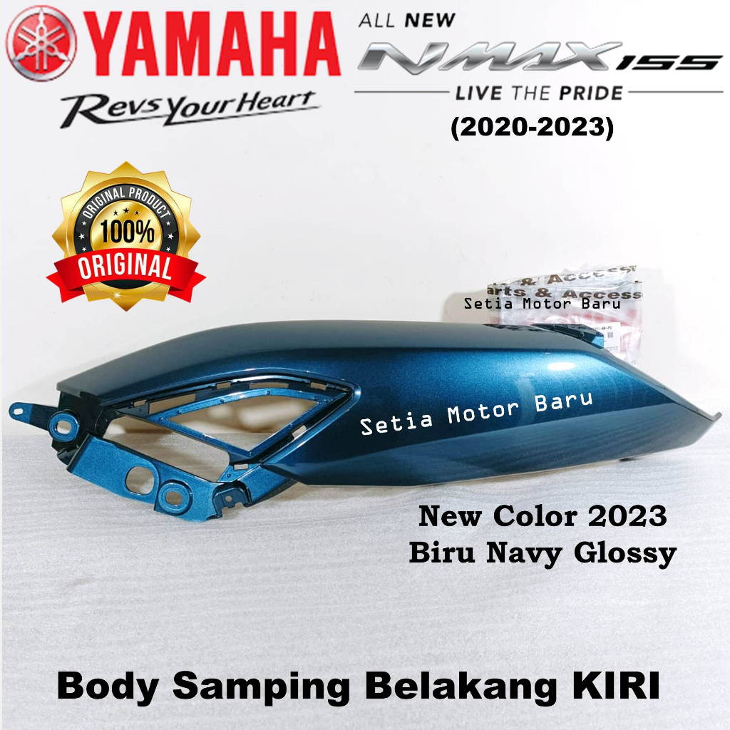 Body Side Cover Side LEFT Navy Blue Glossy Dull Blue All New N Max Nmax ...