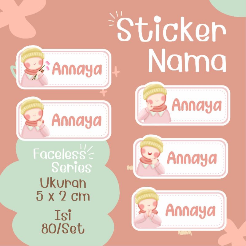 Character Name Sticker/Custom Name Sticker/Mapel Sticker - Name Label ...