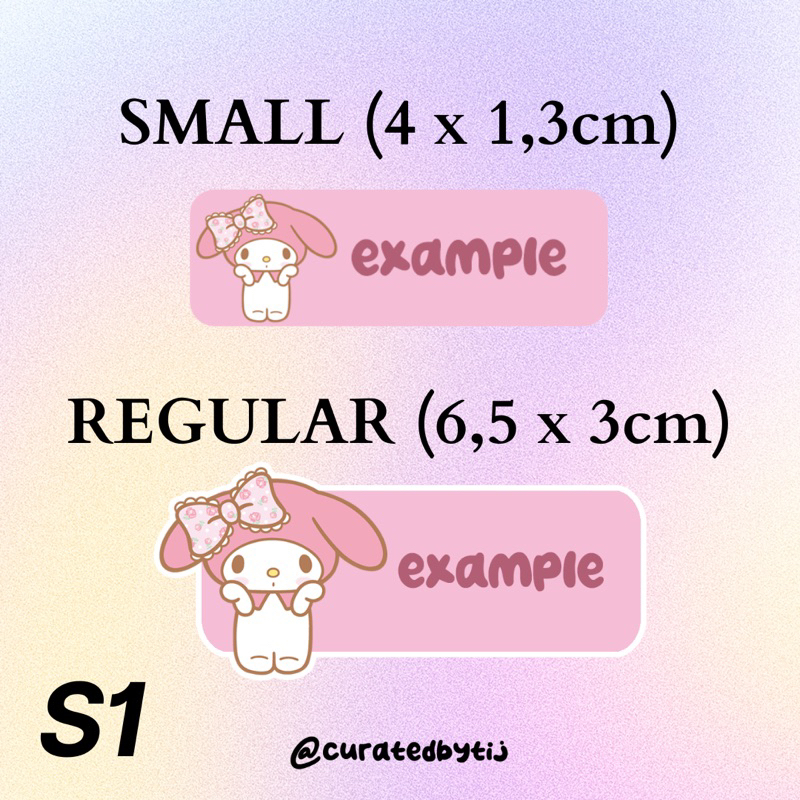 Custom WATERPROOF Name Sticker | Sanrio Cinnamorrol Badtzmaru My Melody ...