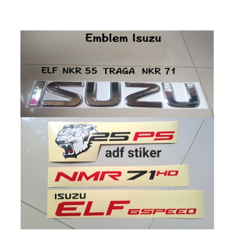 Isuzu elf nmr 71hd macan125ps emblem Sticker isuzu 6speed/isuzu elf 71 ...