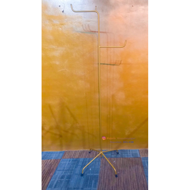 GANTUNGAN Gold 2 Way Stand Hanger // 2 Way Clothes Hanger // Gold 2 Way ...