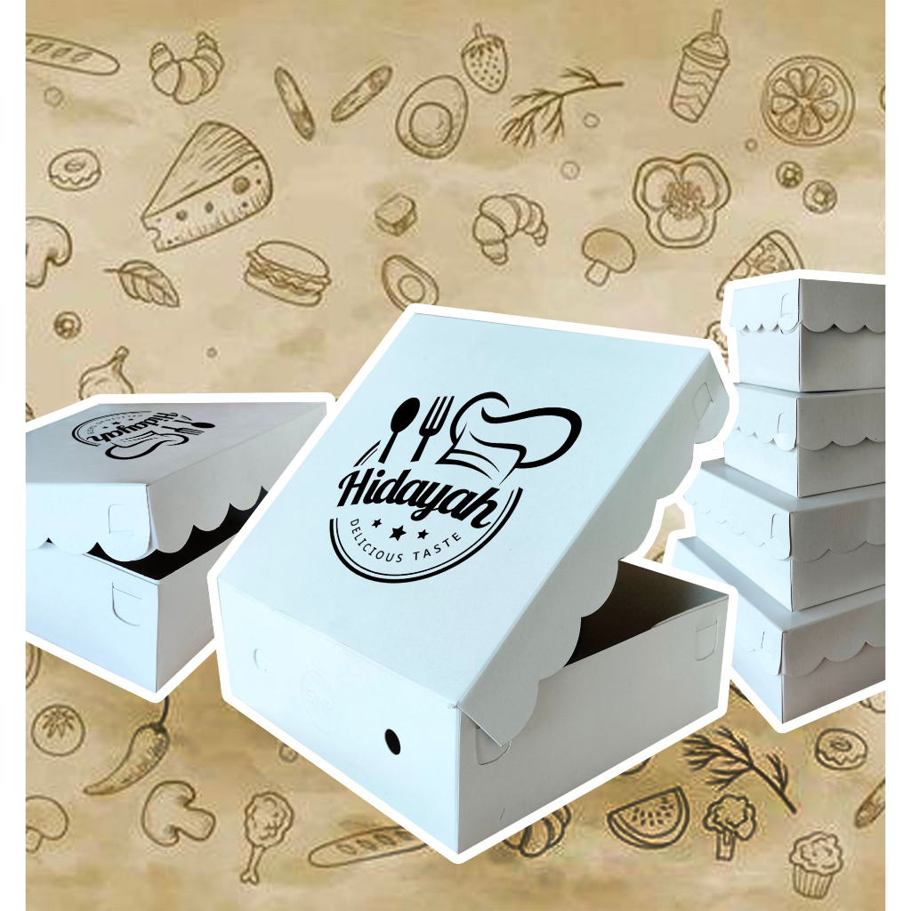 PUTIH Screen Printing Rice Box 20x20x7/screen Printing Rice Box/Screen ...