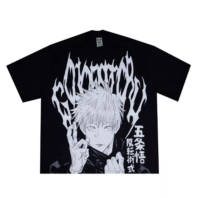 GOJO SATORU JUJUTSU KAISEN BLACK OVERSIZE T-SHIRT | Shopee Philippines