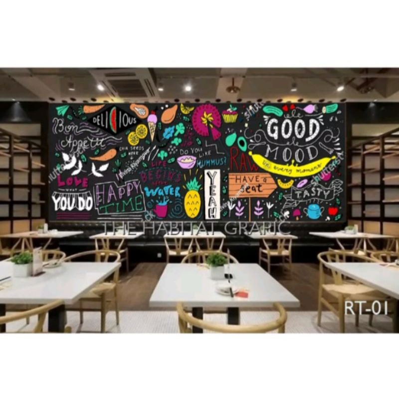 Wallpaper For Restaurants, Restaurants, Restaurant Wall Stickers ...