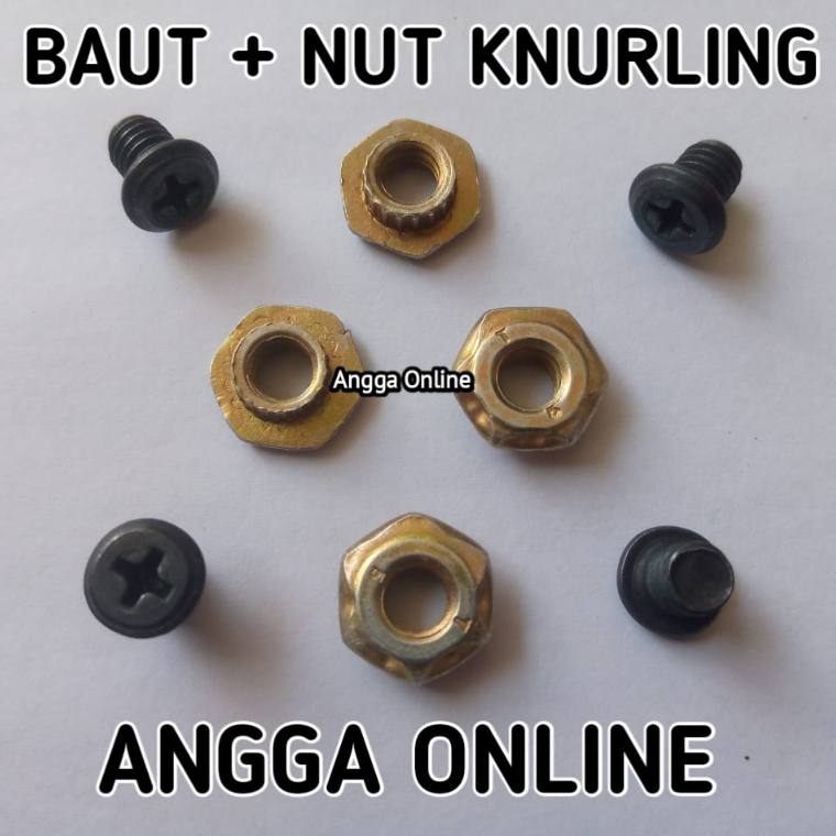 Ratchet Bolt + Nut Knurling helmet KYT GALAXY SLIDE, KYT DJMARU, KYT DJ ...
