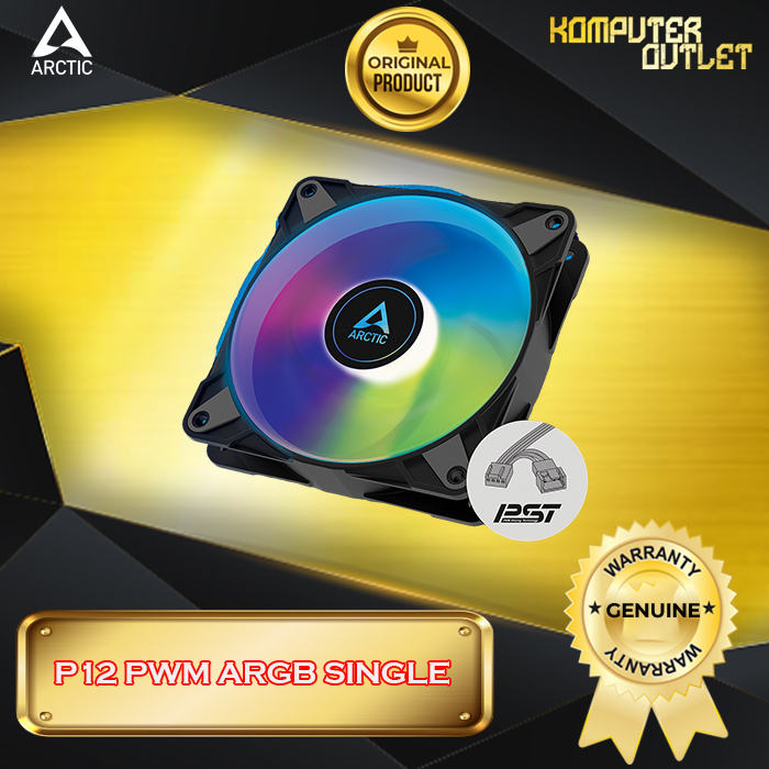 Arctic P12 PWM PST ARGB 0dB - 120MM PWM CASE FAN CASING - Black ...