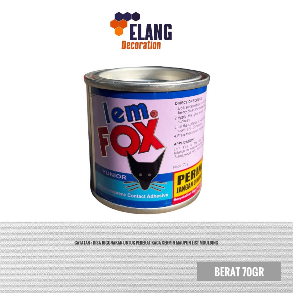KAYU Yellow fox glue Weight 70GR / Glass Molding Mirror Glue / Wood ...