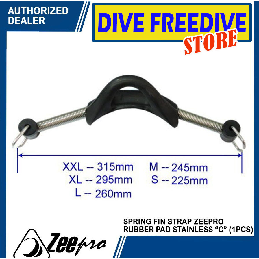 Spare Part Spring Fin Fins Strap Zeepro Rubber Pad (1 pcs) Stainless ...