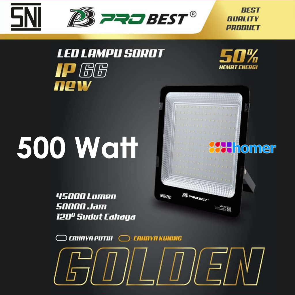 PROBEST Golden LED spotlight LED spotlight ip66 SNI waterproof 500w ...