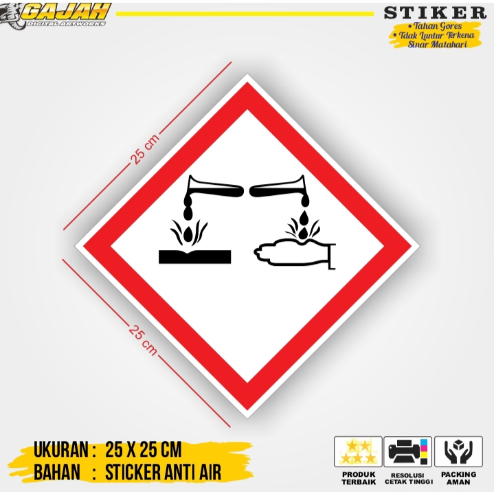 B3 Waste Symbol Sign Label Sticker Harmful And Toxic Material Sticker ...