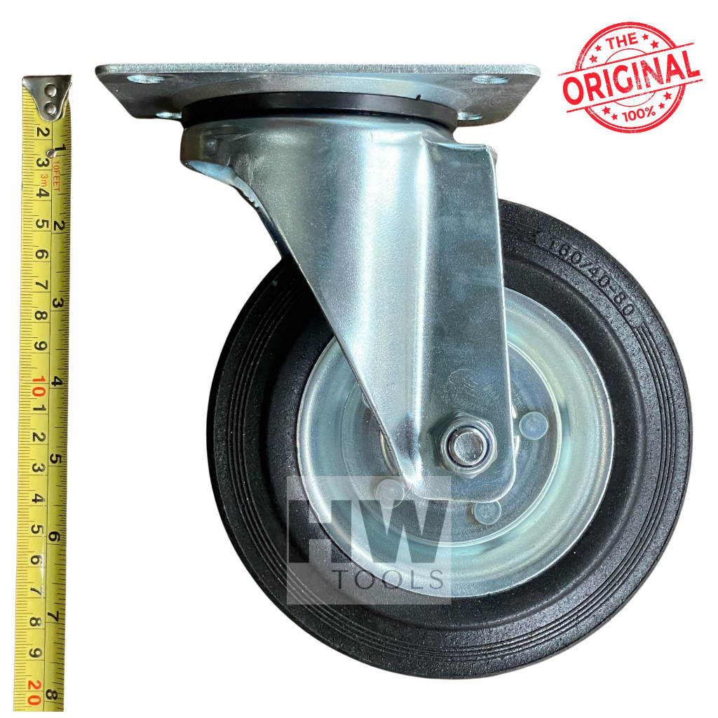 6 Inch Living Rubber Trolley Wheels Showcase Casters Trolley Rubber ...